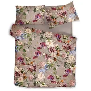 DECOFLUX HOME Neutrals Bedding Set Magic Garden Grey Cliff Beige - Beige/gray