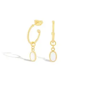 FORMATION CO. JEWELLERY Aura Opal Hoops - Gold