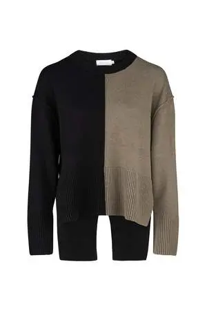 DREF Pluto Fitted Sweater Black / Olive Branch - Black/green