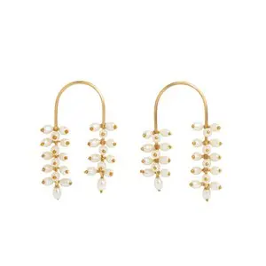 MERAKI BY RASHMI BAJAJ Fior De Loto Plated Pearl Earrings - Gold