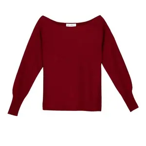 BEL CASHMERE Claudia Cashmere Sweater Burgundy - Red