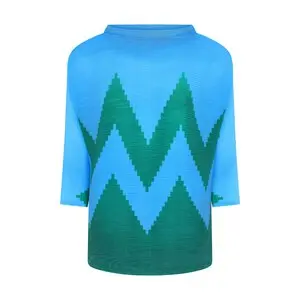 BEATRICE VON TRESCKOW Turquoise / Green Zig Zag Jumper