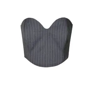 AGGI BY HALEWSKI Lara Downtown Corset Top - Grey