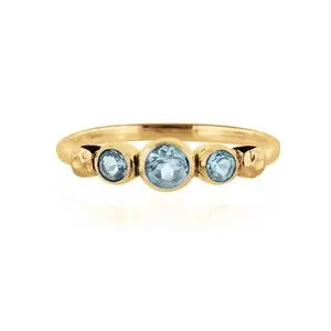 CHARLOTTE'S WEB JEWELLERY Gold / Blue Lakshmi Gold Vermeil Ring Blue Topaz - Gold/blue