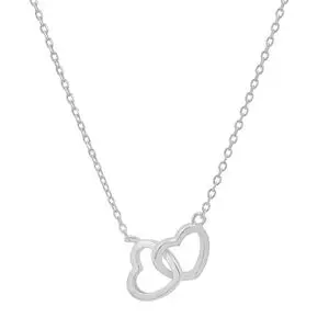 KYLIE HARPER Interlocking Love' Hearts Necklace In Sterling - Silver