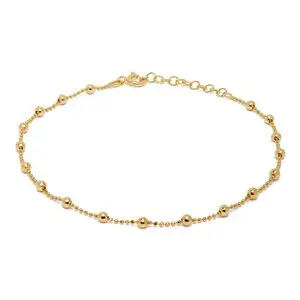 KAIZARIN Yellow Beaded Anklet - Gold