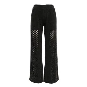 SILVIA SERBAN Dragon Skin" Laser Cut Glitter Pants - Black