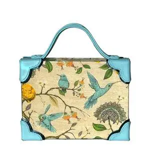 SIMITRI Neutrals Hummingbird Briefcase Bag - Blue