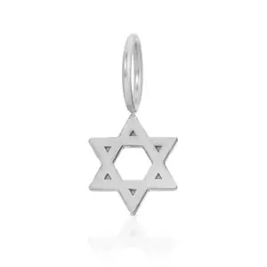 Maya Brenner Designs Charm Pendant Star Of David White Gold - Silver