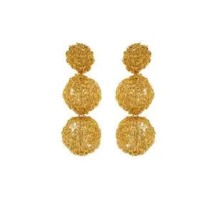 LAVISH BY TRICIA MILANEZE All Spheres Trio Handmade Earrings - Gold