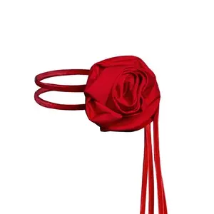 RAINSISTERS Rose Flower Choker - Red