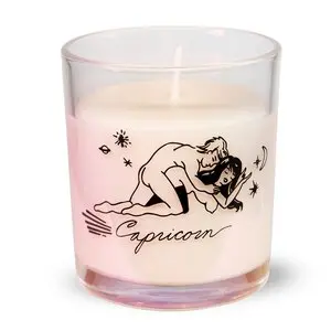 BLACK CAKE Capricorn Unique Zodiac Scented Candle - Black