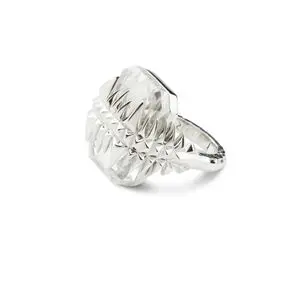 KASUN LONDON Black Sea Glacier Ring & White Topaz - Silver