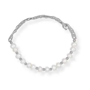 MARTINA ROZENBERG SMIRA JEWELRY Onduluz Pearl Bracelet By - Silver