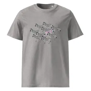ANCHOR & CREW Heather Zebra Where's William Going? Organic Cotton T-shirt - Grey