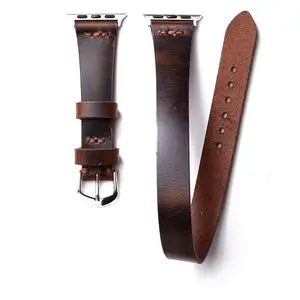 ROARCRAFT Double Tour Apple Watch Leather Strap - Brown