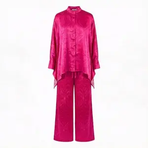 JANARA JONES Fuchsia Iris Print Icarus Set