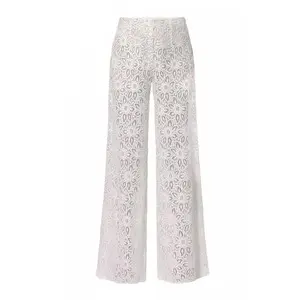 AGGI BY HALEWSKI Jenny Off Lace Wide Pants - White