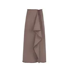 LOU&UP (FORMERLY LOUP CLOTHING) Lou&up Herringbone Maxi Skirt - Brown