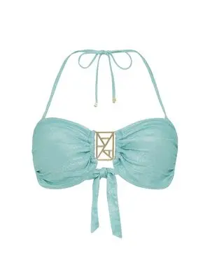 LEYLA MAYA Kate Bandeau Bikini Top Aqua Mist - Green