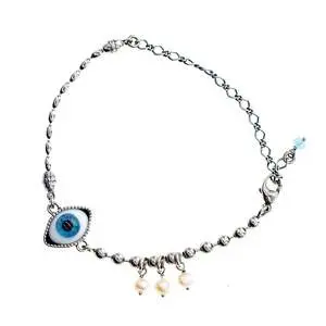 GEM KINGDOM Silver / Blue Eye Love You Bracelet Blue Eye - Silver/blue