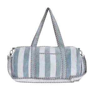 CYC Striped Velvet Weekender - Grey