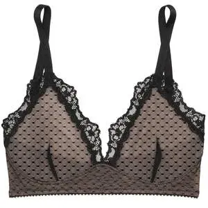 VERDANT INTIMATES Dot Mesh Triangle Bra