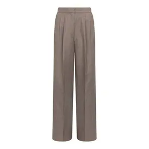 TRIONA Bridget Trousers Taupe Irish Linen - Brown