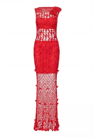 ANDREEVA Vanilla Handmade Maxi Crochet Dress