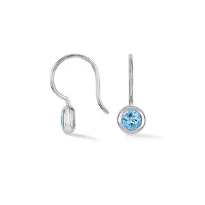 DOWER & HALL Silver / Blue Blue Topaz Dewdrop Earrings In Sterling Silver - Silver/blue