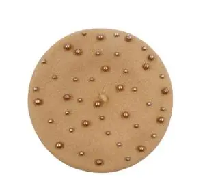MISS CICCONI Taylor Embellished Wool Beret Hat - Brown