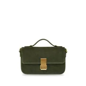 APATCHY LONDON The Flora Suede Olive Bag - Green