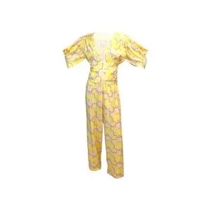 JULIA CLANCEY Car Jersey Jumpsuit Lydy Limone - Yellow