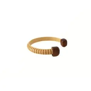 WHALE TAIL WEAVING Neutrals The Wooden Whaler’s Daughter Cuff - Brown