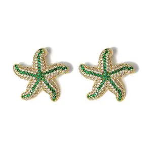 KYBELE STUDIO Starfish Earrings - Green