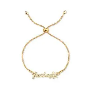 REJECTED HEARTS CLUB Fuck Off Adjustable Bracelet - Gold
