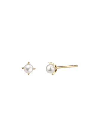 LISA&CO. Earrings Simple White S - Silver