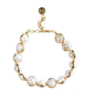ADRIANA PAPPAS DESIGNS Pearl Bubble Bracelet - Yellow