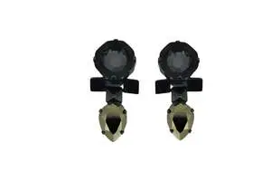 VICKISARGE Black / Grey Moonlight Earrings