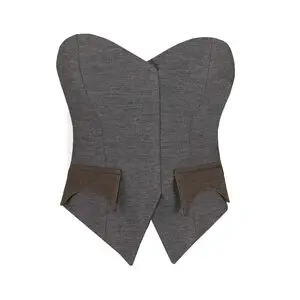 VESTIAIRE D'UN OISEAU LIBRE Neutrals Wool Corset - Brown/gray