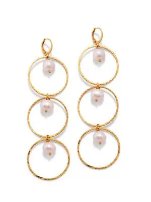 JAREDJAMIN Pearl Lindy Dangle Earrings - Gold