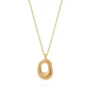 Côté Caché Polished Sterling Pendant Necklace - Gold