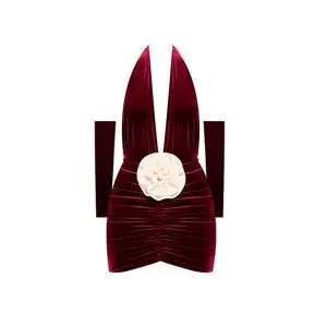 NUR KARAATA Mirabell Mini Dress - Red