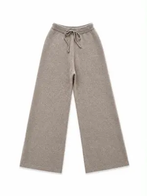 MAISON LOINTAINE Signature Pants Taupe Heavyweight Pure Prestige Cashmere - Brown