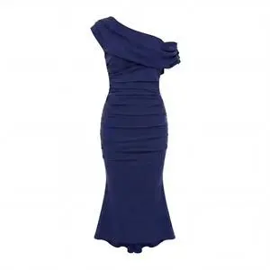 ATOM LABEL Mercury Midi Dress In Navy - Blue