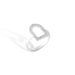 SHEIDA FARROKHI Sahra Diamond Ring Solid White Gold - White/silver