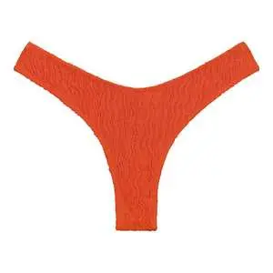 MONTCE Tangerine Lulu Zig-zag Stitch Bikini Bottom - Orange