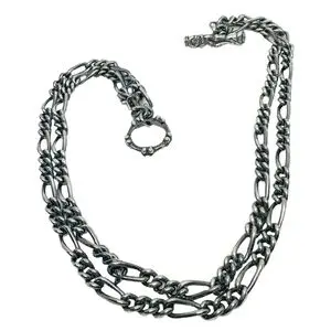 TG-JEWELLERY BY TAMARA GERVASIO Silver / Black Celtic Dog Three T-bar Choker Necklace– Sterling Silver - Silver/black