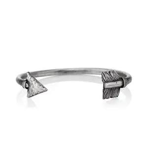 CARTOGRAPHY Grey / Silver Sebastian's Arrow Sterling Silver Cuff - Grey/silver