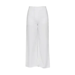 ASHITA FERNANDES High-waisted Wide-leg Ankle Pants - White